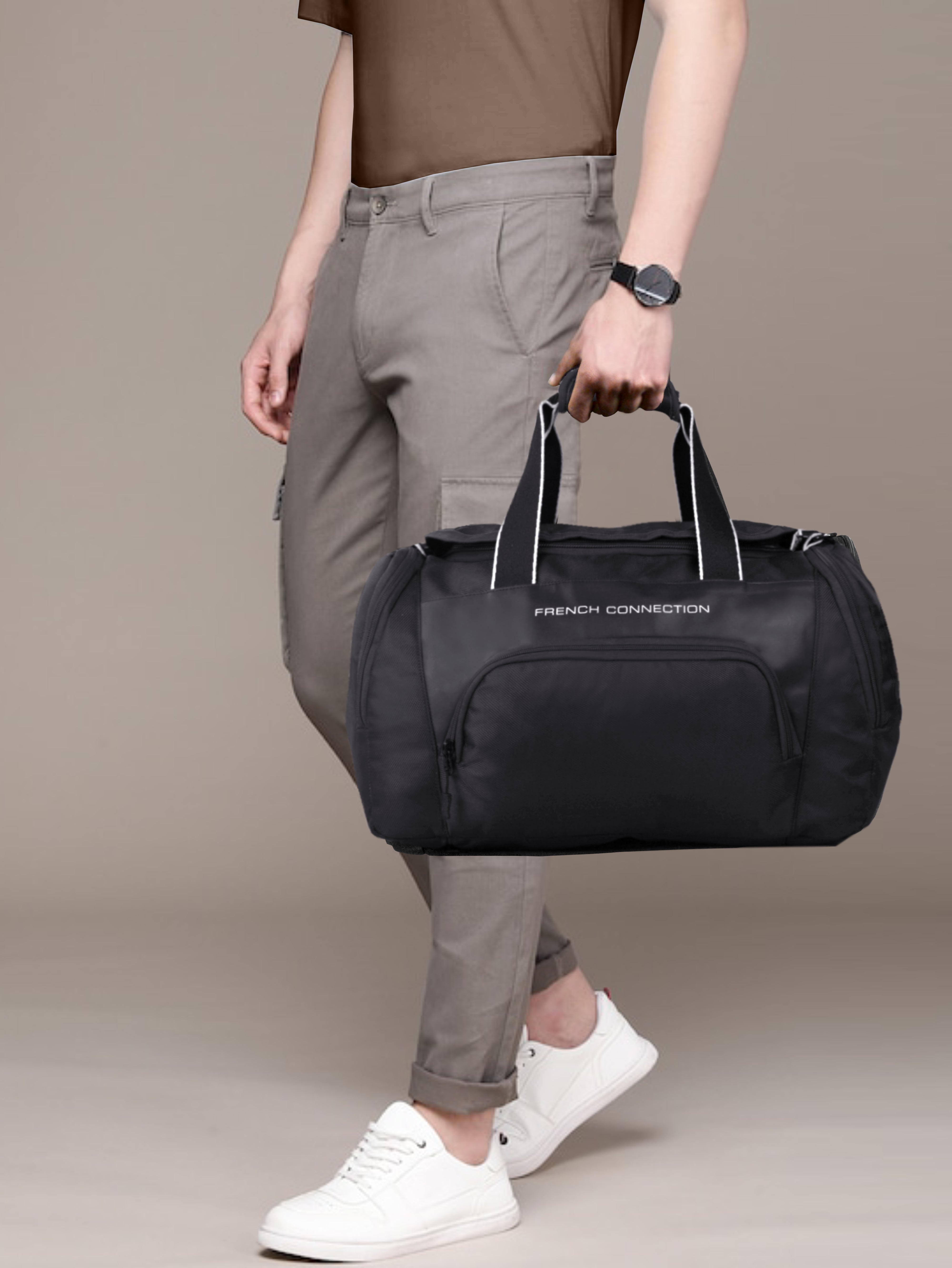French Connection Black Duffle – creaworldwide